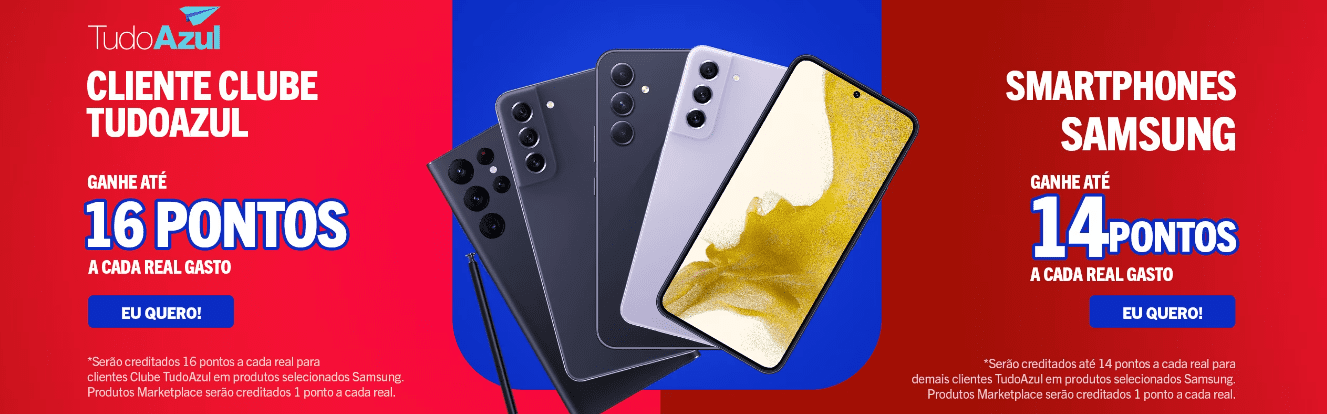 Até amanhã! Consiga até 16 pontos TudoAzul por real gasto na Casas Bahia - Imperio das Milhas