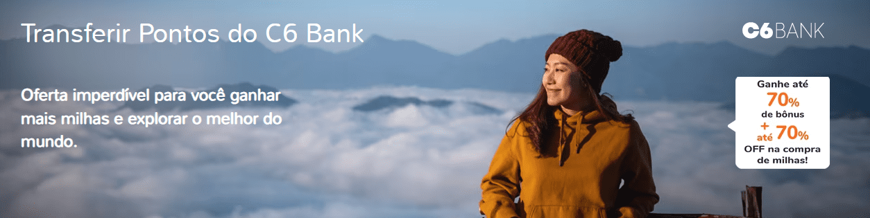 Oportunidade! Consiga até 70% de bônus Smiles transferindo pontos do C6 Bank - Imperio das Milhas
